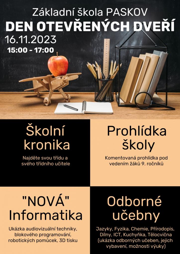 Den otevřených dveří v Základní škole Paskov - Oficiální stránky Města ...